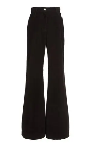 FERRAGAMO Sport Cotton-blend Flared Pants - Brown
