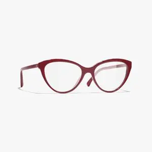 Chanel Cat Eye Eyeglasses Red