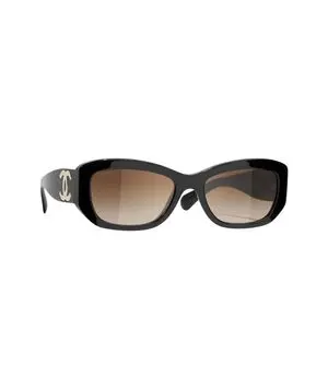 Chanel Rectangle Sunglasses - Black