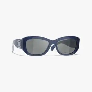 Chanel Rectangle Sunglasses - Blue