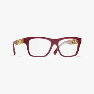 Chanel Square Eyeglasses - Dark Red