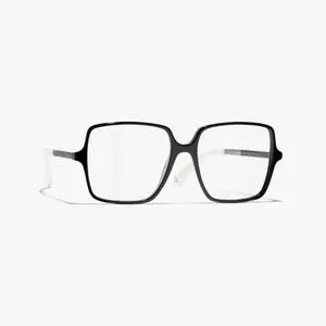Chanel Square Eyeglasses Black & White