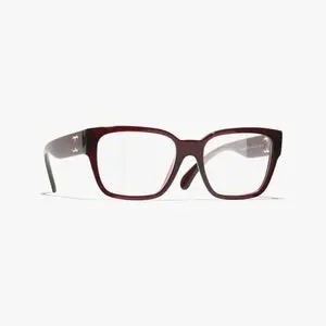 Chanel Square Eyeglasses - Dark Red