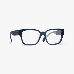 Chanel Chanel Square Eyeglasses Peacock Blue