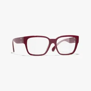 Chanel Chanel Square Eyeglasses Red