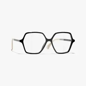 Chanel Square Eyeglasses - Black & Beige