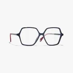 Chanel Square Eyeglasses - Navy Blue & Burgundy