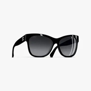 Chanel Square Sunglasses - Black