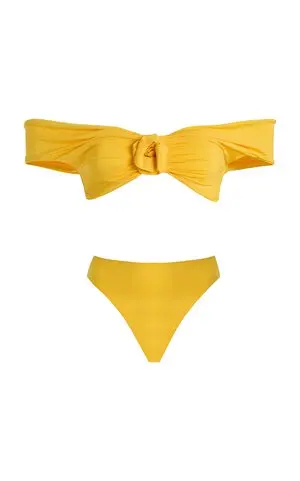 MAYGEL CORONEL Sauco Off-the-shoulder Bikini - Yellow