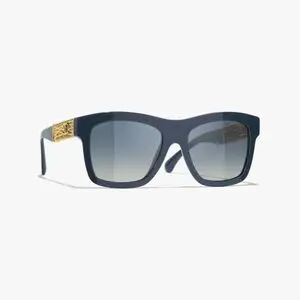 Chanel Square Sunglasses - Blue & Gray
