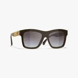 Chanel Chanel Square Sunglasses Dark Taupe