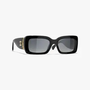 Chanel Rectangle Sunglasses - Black