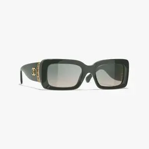 Chanel Rectangle Sunglasses - Caqui Y Verde