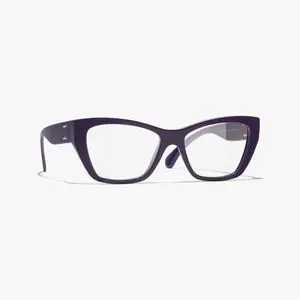 Chanel Cat Eye Eyeglasses Dark Purple