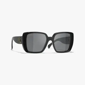 Chanel Square Sunglasses - Black