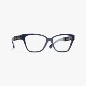 Chanel Cat Eye Eyeglasses Blue Vendome