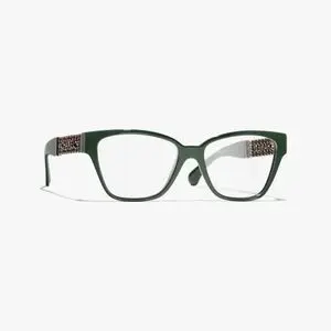 Chanel Cat Eye Eyeglasses Green