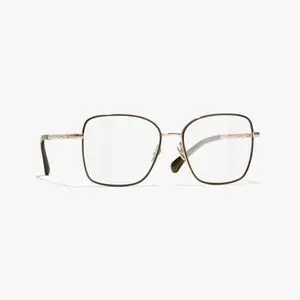 Chanel Square Eyeglasses - Beige, Pink & Gold