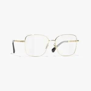 Chanel Chanel Square Eyeglasses Light Gold