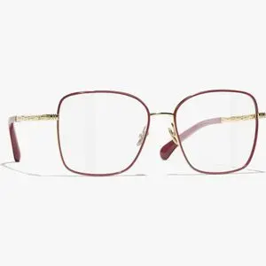 Chanel Chanel Square Eyeglasses Light Gold