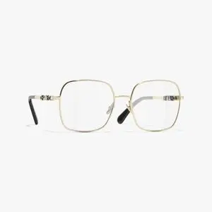 Chanel Square Eyeglasses - Light Gold