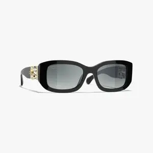 Chanel Rectangle Sunglasses - Black