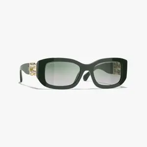 Chanel Rectangle Sunglasses - Khaki & Green