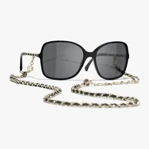 Chanel Square Frame Sunglasses - Black