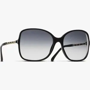 Chanel Square Frame Sunglasses - Black