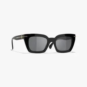 Chanel Square Sunglasses - Black