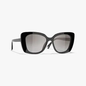 Chanel Rectangle Sunglasses - Black