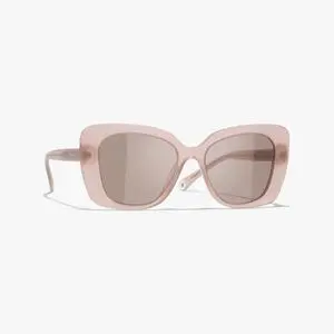 Chanel Chanel Rectangle Sunglasses Light Pink