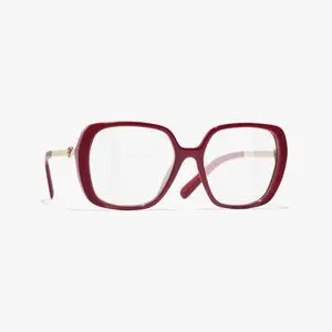 Chanel Square Eyeglasses Red