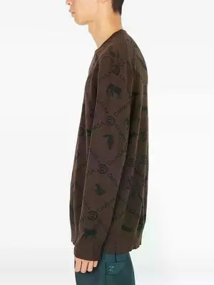 CAPASA MILANO Printed Crew Neck Sweater