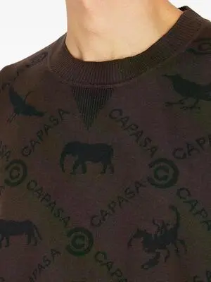 CAPASA MILANO Printed Crew Neck Sweater