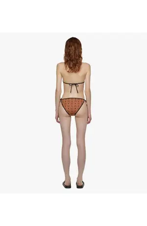 Mcm Monogram Print Bikini - Cognac