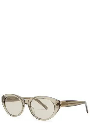Saint Laurent Round Frame Sunglasses - Brown
