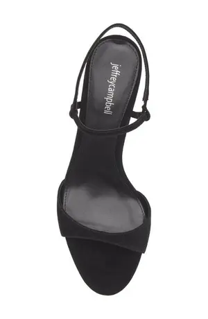 Jeffrey Campbell Calla Slingback Sandals - Black Suede