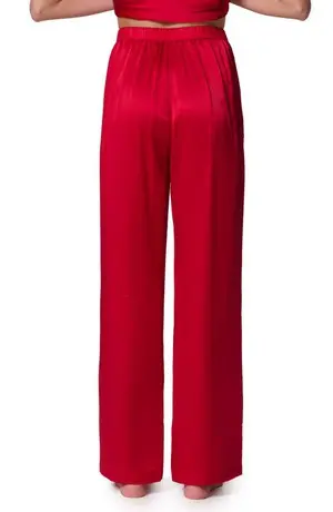 Simone Perele Love Me Silk Lounge Pants - Opera Red