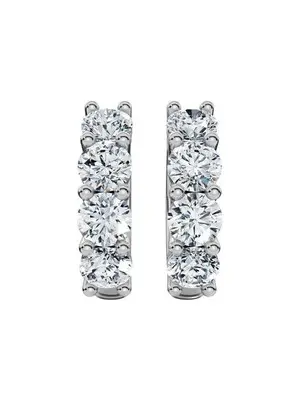 BLISS DIAMOND 2 Carat Diamond Hoops - 14k White Gold