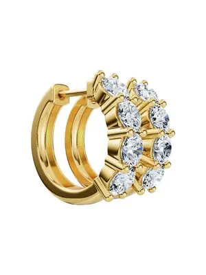 BLISS DIAMOND 2 Carat Diamond Hoops - 14k Yellow Gold