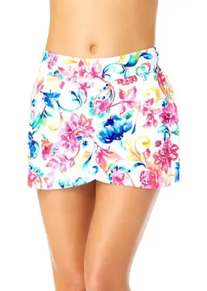 ANNE COLE Swim Skirt Bottom - Paisley Drape