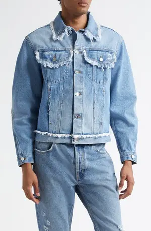 Séfr Alvarez Denim Trucker Jacket - Frayed Rodeo