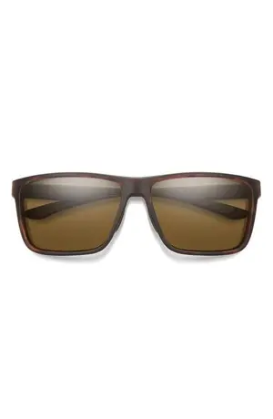 SMITH Riptide Rectangular Sunglasses - Matte Tortoise / Brown