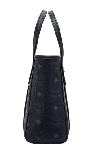 Mcm Mini Toni Top-zip Shopper In Visetos - Black