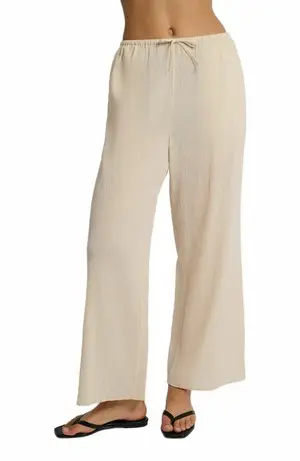 Onia Crinkle Gauze Drawstring Pant - Sandshell