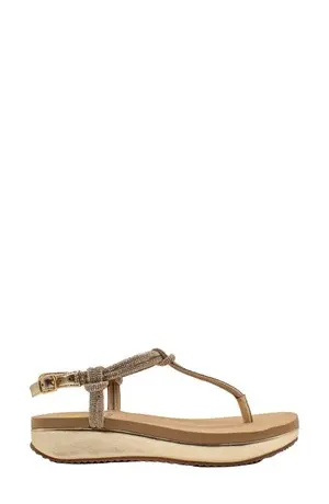 VOLATILE Calypso Rhinestone T-strap Sandals