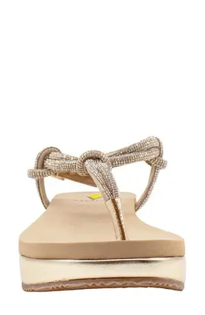 VOLATILE Calypso Rhinestone T-strap Sandals