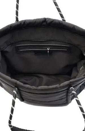 URBAN ORIGINALS Palm Quilted Recycled Nylon Tote - Black