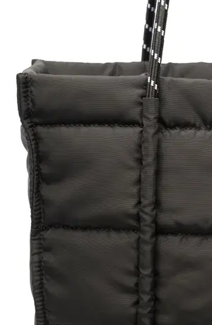 URBAN ORIGINALS Palm Quilted Recycled Nylon Tote - Black